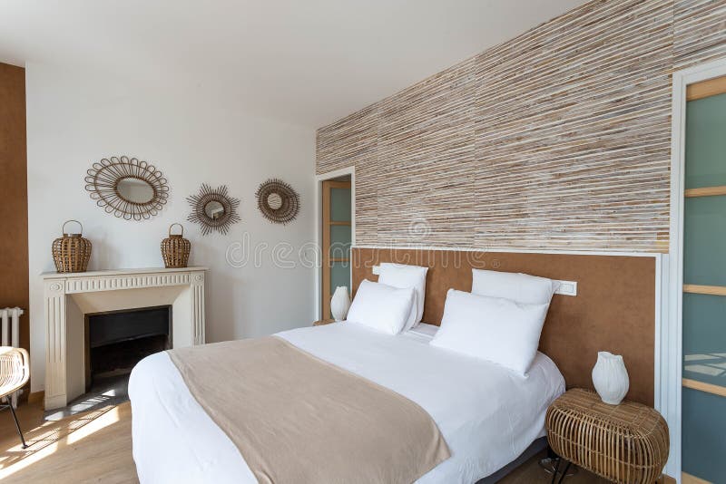 Large Modern Bedroom in a Bed and Breakfast House Stock Photo - Image ...