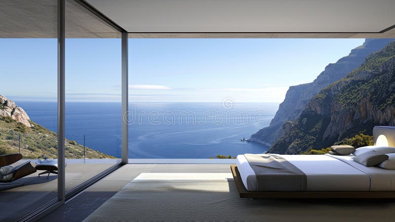 A Large, Modern Building Atrium with Many Windows Showcasing a View of ...