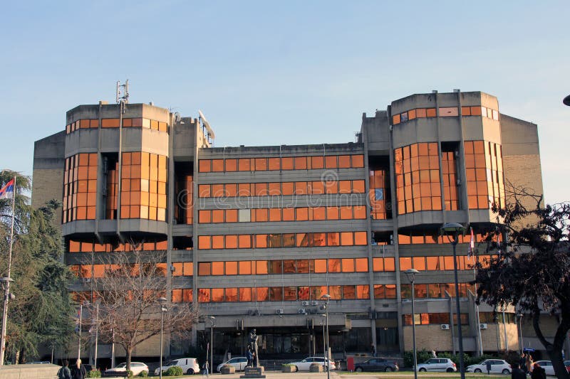 Large Modern Building of the New Belgrade Municipality Editorial Stock ...