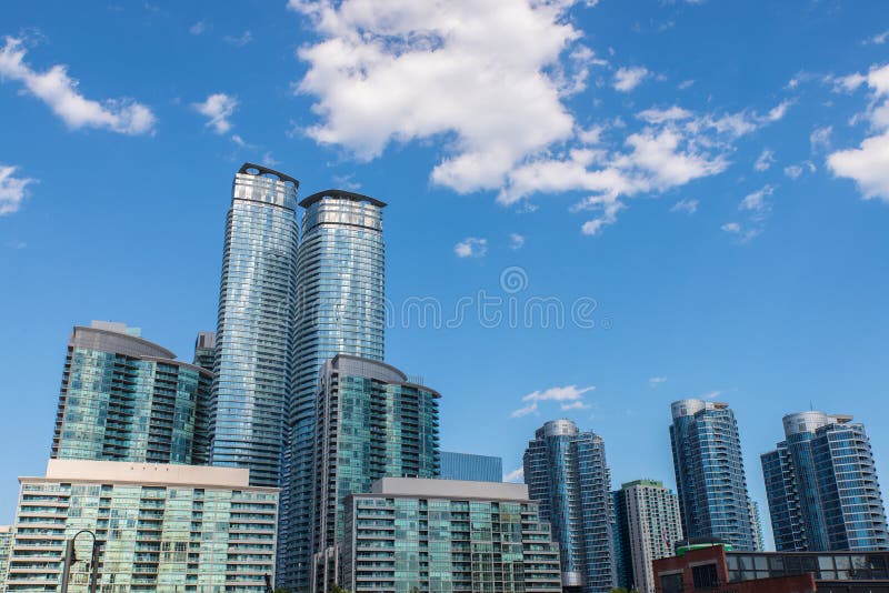 Large Modern Buildings in Canada Stock Image - Image of modern, view ...
