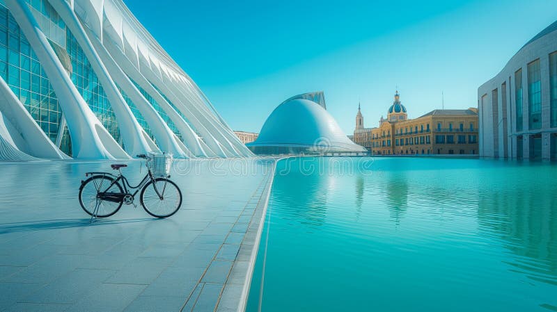 A Large Modern City Building in the Style of Monumental Architecture ...