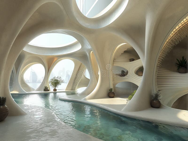 A Large Modern City Building in the Style of Monumental Architecture ...