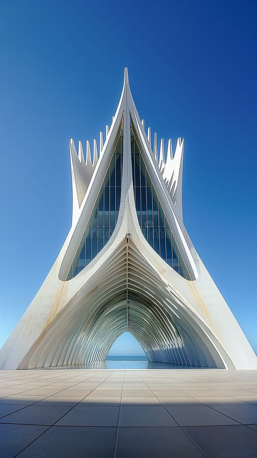 A Large Modern City Building in the Style of Monumental Architecture ...