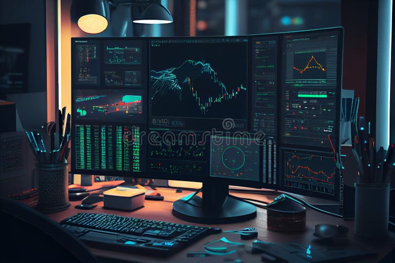 Large Modern Computer Programmer Ai Generated Stock Illustration Illustration Of Technology