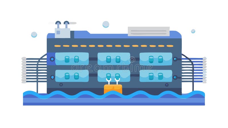 Large Modern Data Center Building Vector Illustration Icon, Vector ...