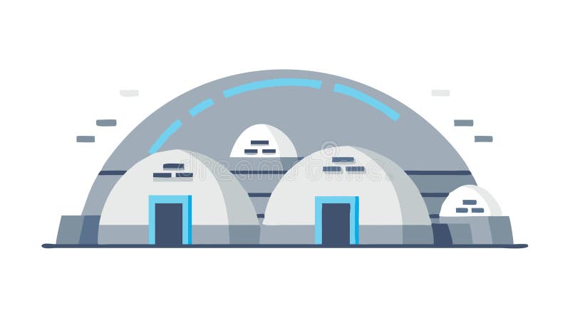 A Large, Modern Geodesic Dome Structure. Futuristic Building Concept ...