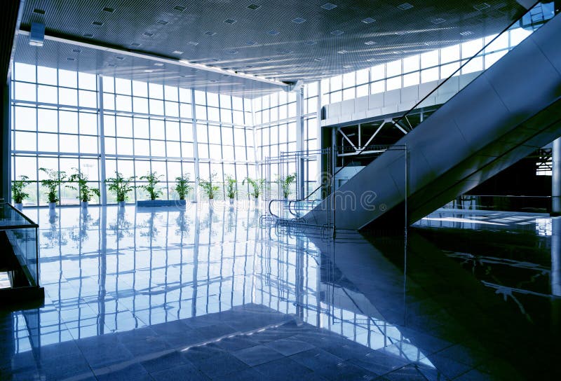 Large modern hall stock photo. Image of exhibition, airport - 25082930