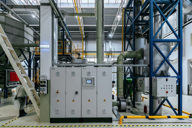 Large Modern Industrial Automated Coffee Processing Plant Stock Photo ...