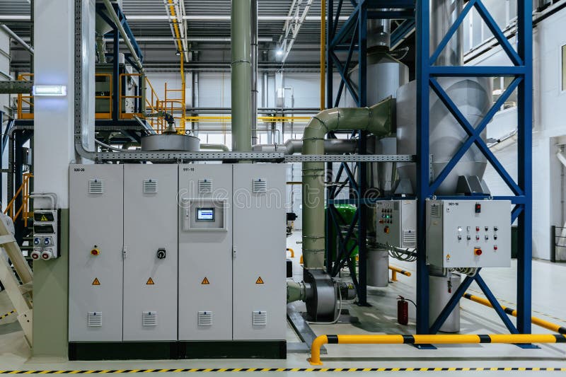 Large Modern Industrial Automated Coffee Processing Plant Stock Photo ...