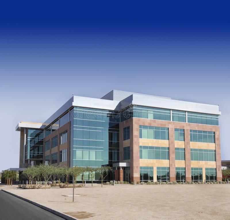 High Tech Corporate Office Building in California Stock Image - Image ...