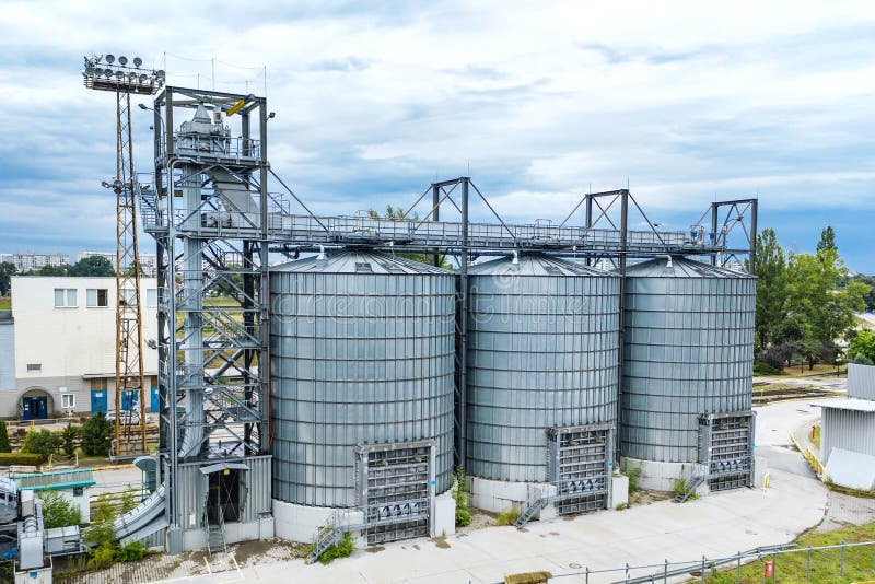 Large Modern Plant for Storage and Processing of Grain Crops Editorial ...