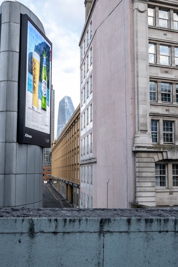 Large Modern Technology Electronic Advertising Hoarding on the Side of ...