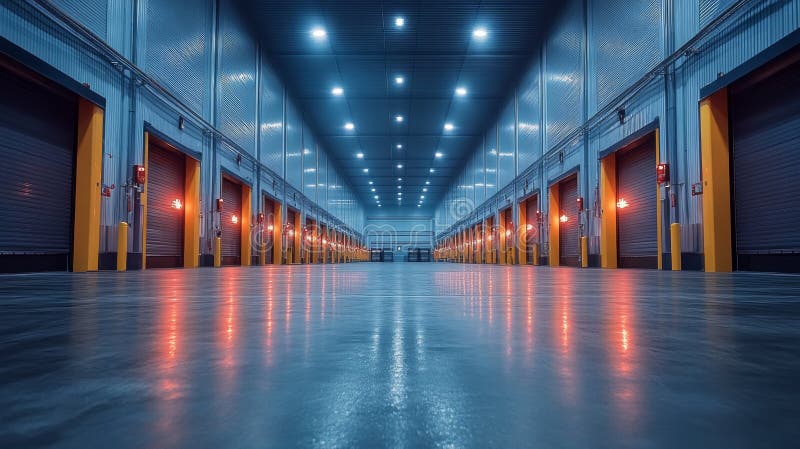 Large, Modern Warehouse Facility Featuring Multiple Loading Docks and ...