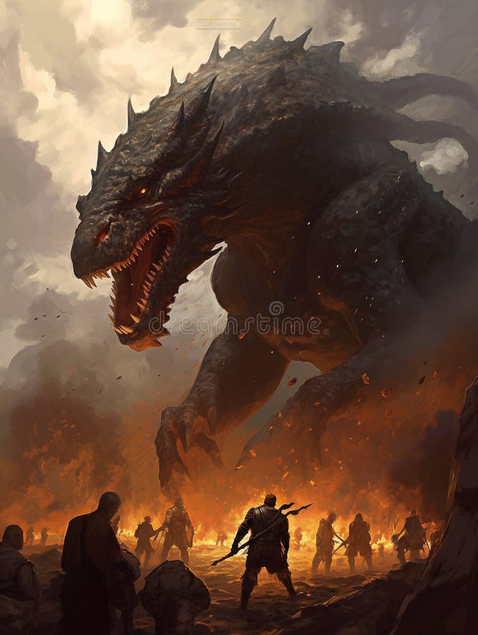 Fearsome Beast with Powerful Claws and Ferocious Teeth Created with ...