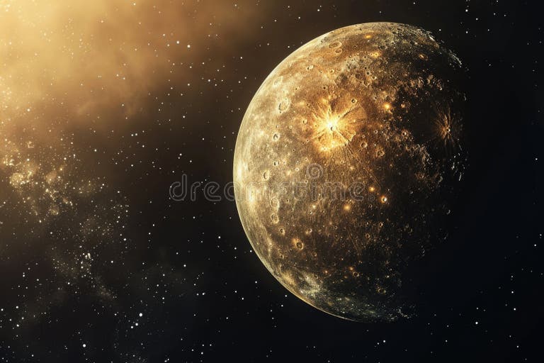 A Large Moon in the Middle of the Night Sky. Suitable for Various ...