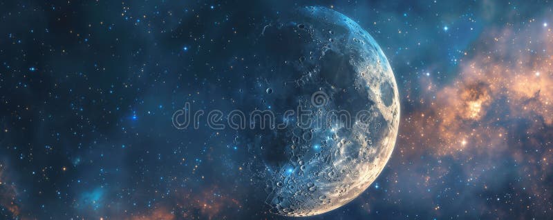 Large Moon Rising in the Night Sky Stock Photo - Image of evening ...