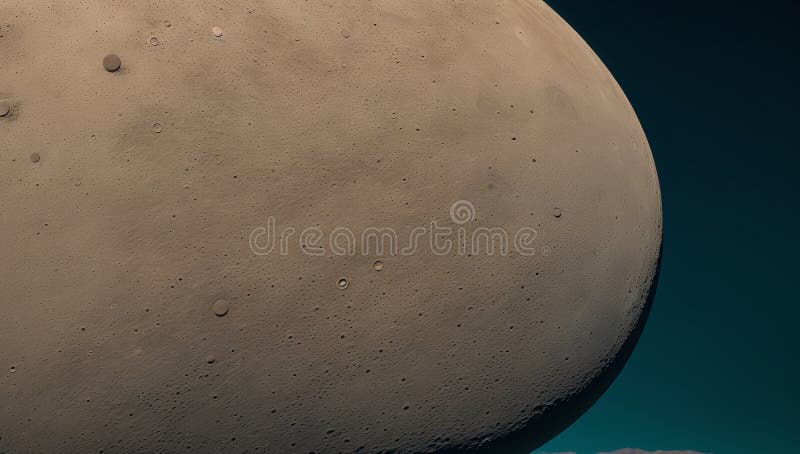 A Large Moon with a Small Moon in the Background Stock Image - Image of ...
