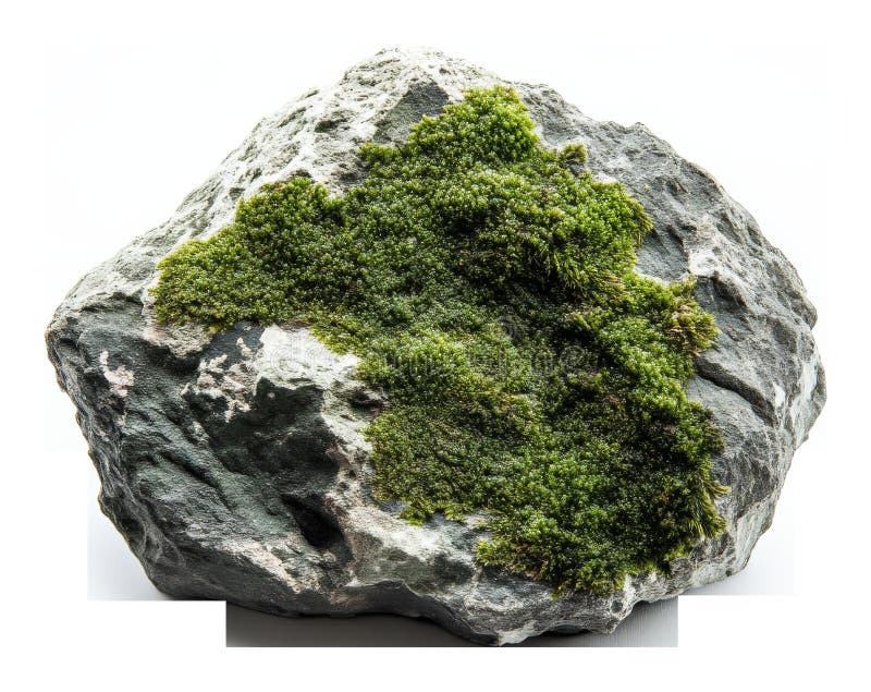 Large Moss-covered Rock Isolated on Transparent Background Stock Image ...