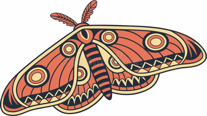 Large Moth Intricate Wing Design Vector Art, Vector Design Generative ...