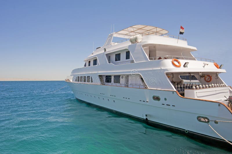 Large private motor yacht stock photo. Image of wooden - 13761798