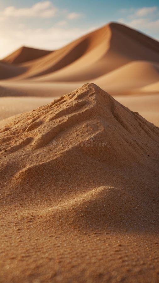 A Large Mound of Sand Sits in the Desert. Stock Photo - Image of ...