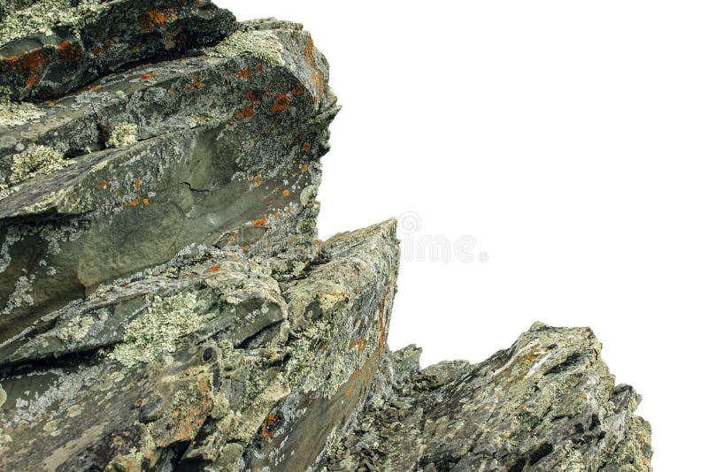 Large Mountain Rocks on Isolated from Background. Natural Gray Stones ...