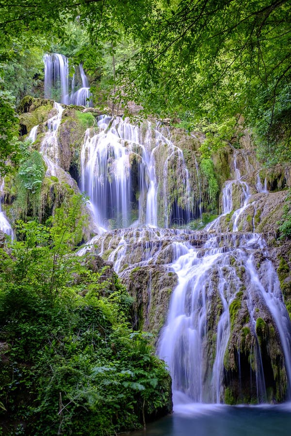 A Large Mountain Waterfall Walking on Top of a Cliff 6 Stock Photo ...