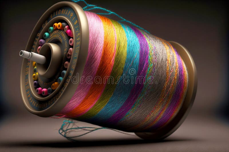 Large Multi-colored Coil with Threads for Sewing Clothes Textile ...