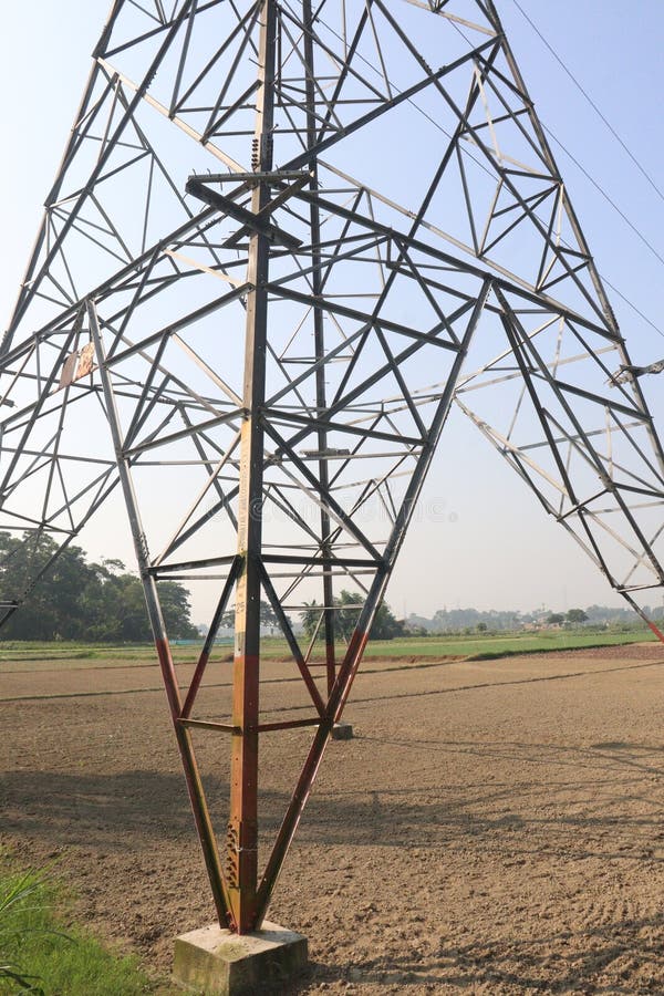 Large Multi-Functional Electric Power Transmission Tower Stock Image ...