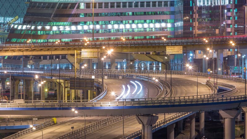 Large Multi-level Interchange of Third Ring Road Timelapse. Modern ...