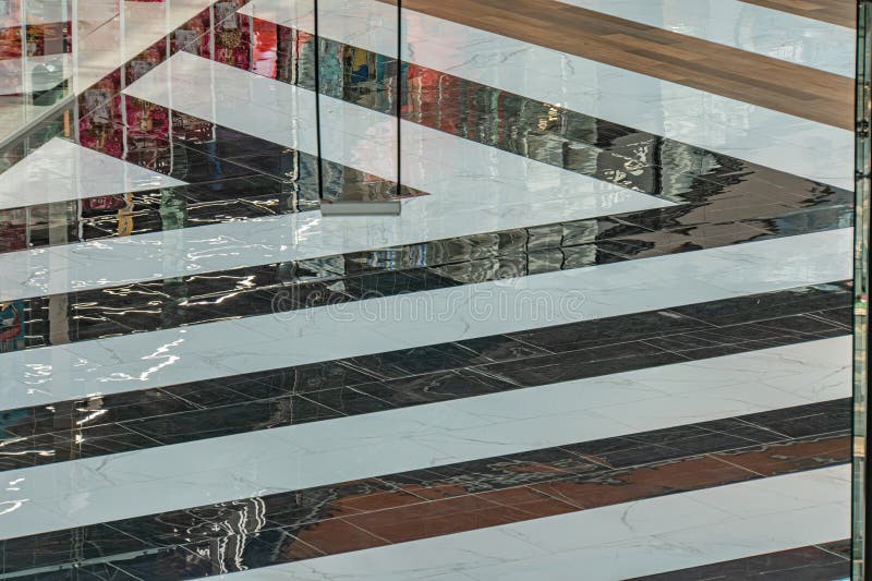 Large, Multi-paned Window on a Modern Building Facade, Reflecting ...