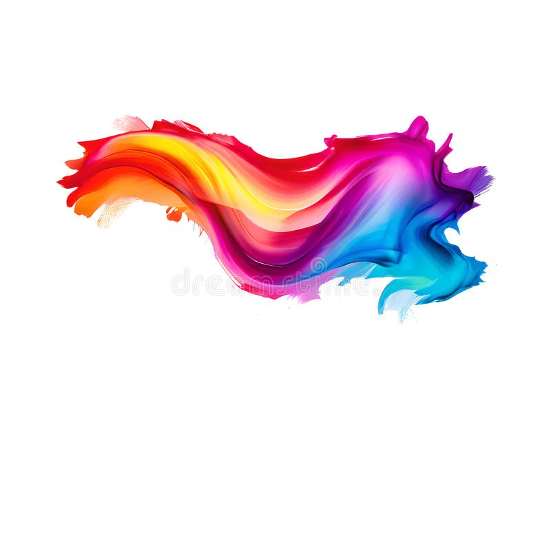 Large Multicolor Gradient Paint Stroke. Generative AI Stock ...