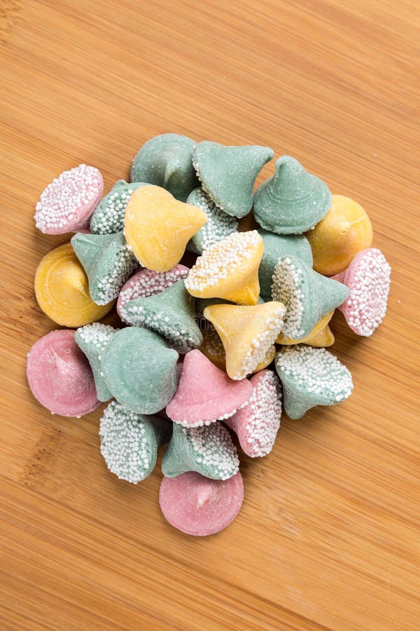 Large Multicolored Drops with Sugar Ball Coated Candy Stock Photo ...