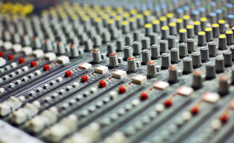 Large Music Mixer desk stock image. Image of fade, board - 25900657