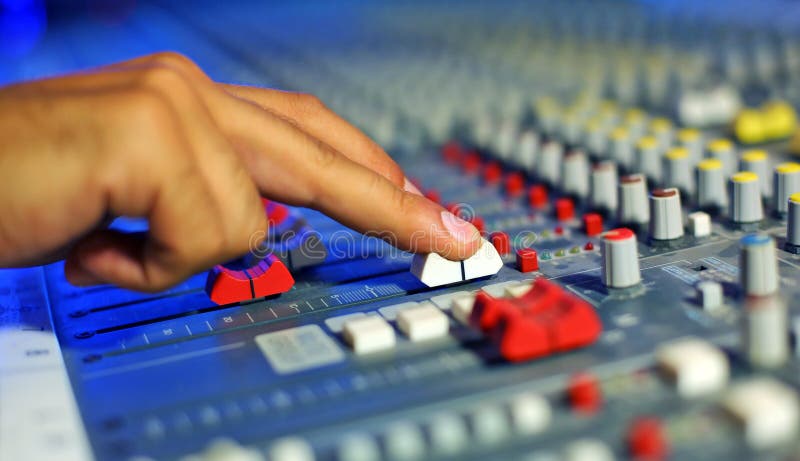 Large Music Mixer desk stock photo. Image of digital - 25958844