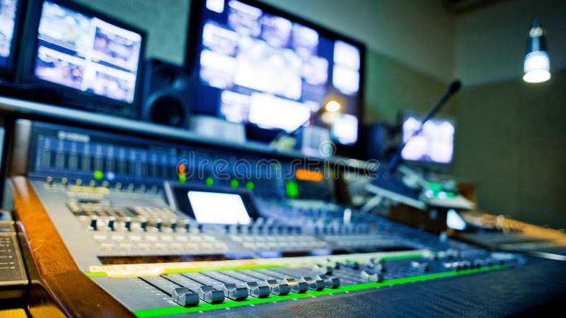 Large Music Mixer desk stock image. Image of entertainment - 26059101