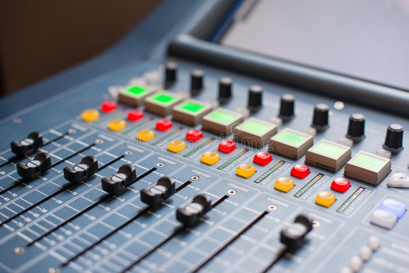 Large Music Mixer desk stock photo. Image of board, channel - 39550906