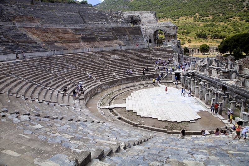 Large Natural Amphitheater, Ephesus, Turkey Stock Photo - Image of ...