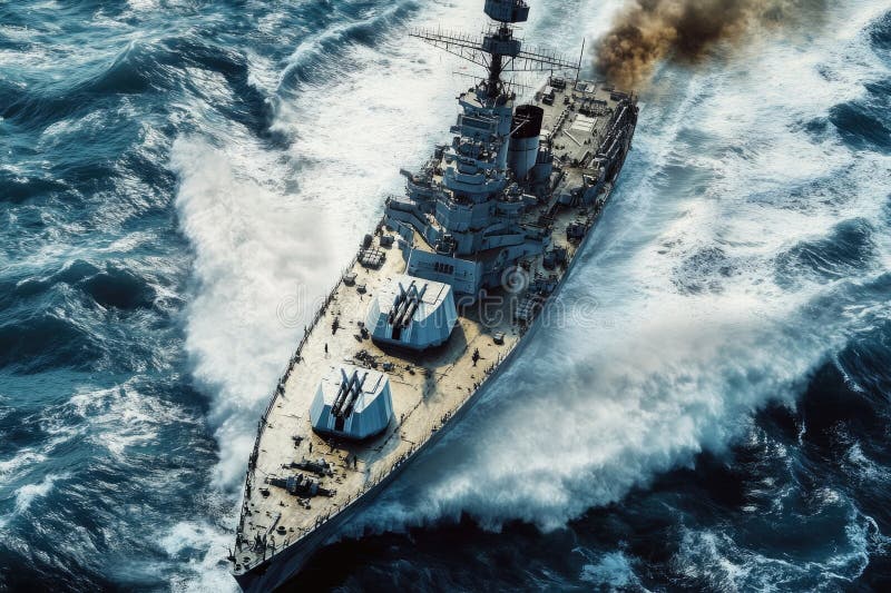 Large Naval Vessel Sailing Open Waters Stock Photos - Free & Royalty ...
