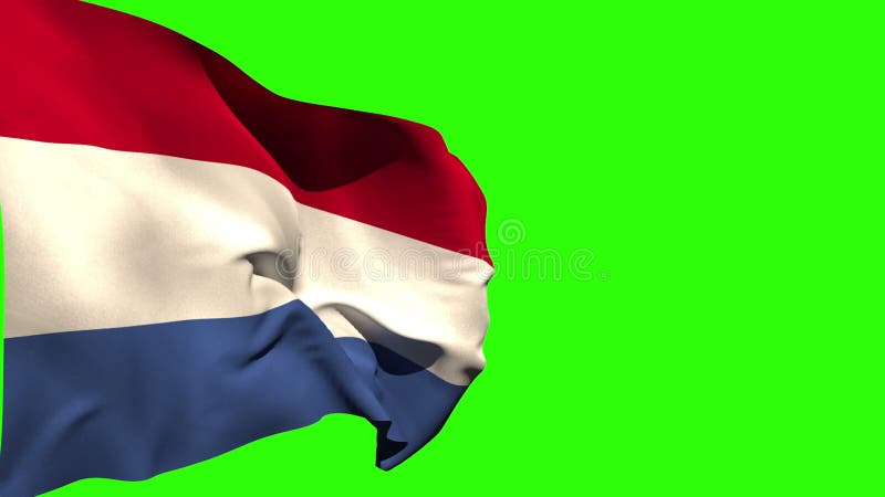Large Netherlands National Flag Blowing Stock Video - Video of seamless ...