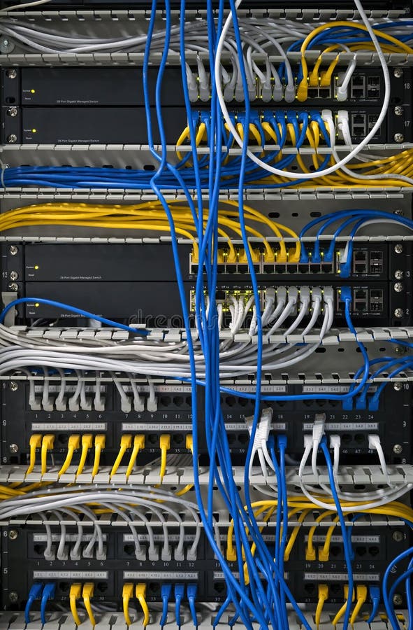 Network switch and cables stock image. Image of cable - 8298953