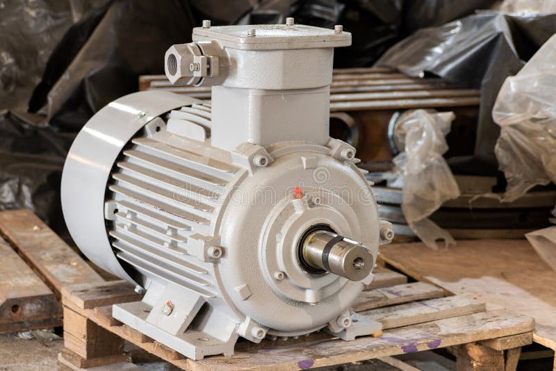 Large New High-power Electric Motor in Stock Stock Image - Image of ...