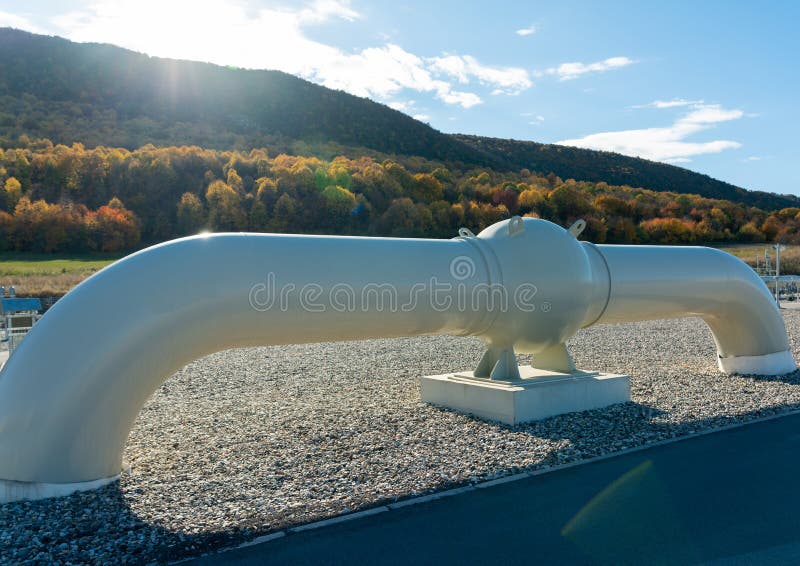 Large Non-return Valve on a Gas Pipeline Stock Photo - Image of safety ...