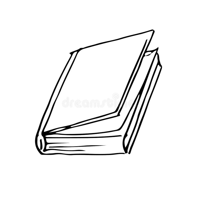 Closed Book Outline Clip Art