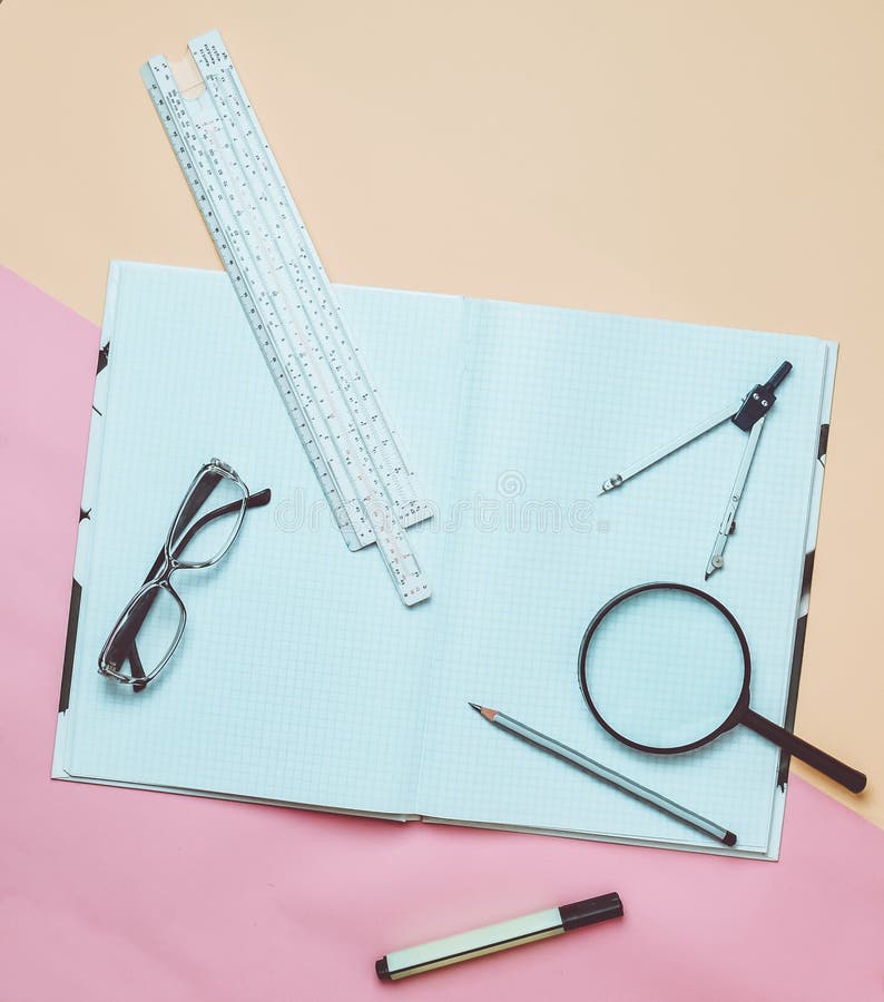 A Large Notebook for Notes and Drafting with Stationery Objects for a ...