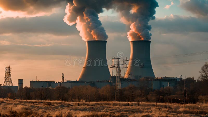 Large Nuclear Power Plant Building Stock Footage - Video of iconic ...