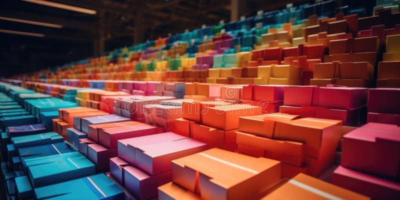 A Large Number of Boxes Stacked on Top of Each Other. Ideal for ...