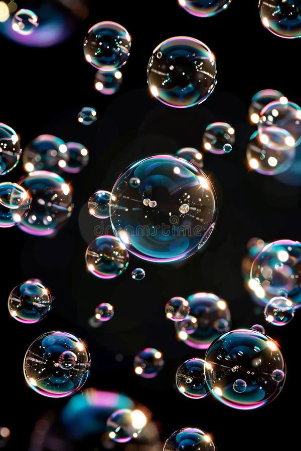 A Large Number of Bubbles Floating in the Air Stock Image - Image of ...