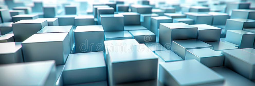 A Large Number of Cubes are Arranged in a Pattern, AI Stock ...