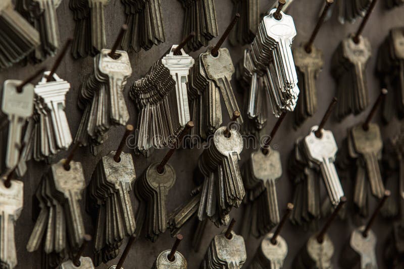 A Large Number of Key Blanks in the Workshop Stock Photo - Image of ...